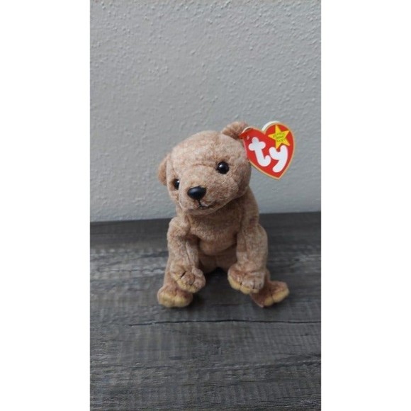 Ty | Toys | Ty Beanie Baby Pecan Plush Brown Sitting Bear With Black ...